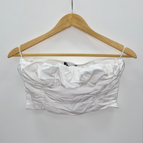 Zara | Tops | Scrunched Tube Top | Poshmark